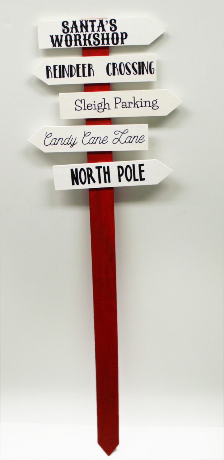 Ben Franklin Crafts and Frame Shop: DIY Santa's Workshop Directional Sign