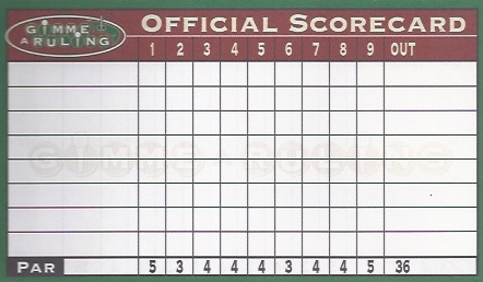 Gone Golf'in or Gone Photograph'in: Generic Scorecards