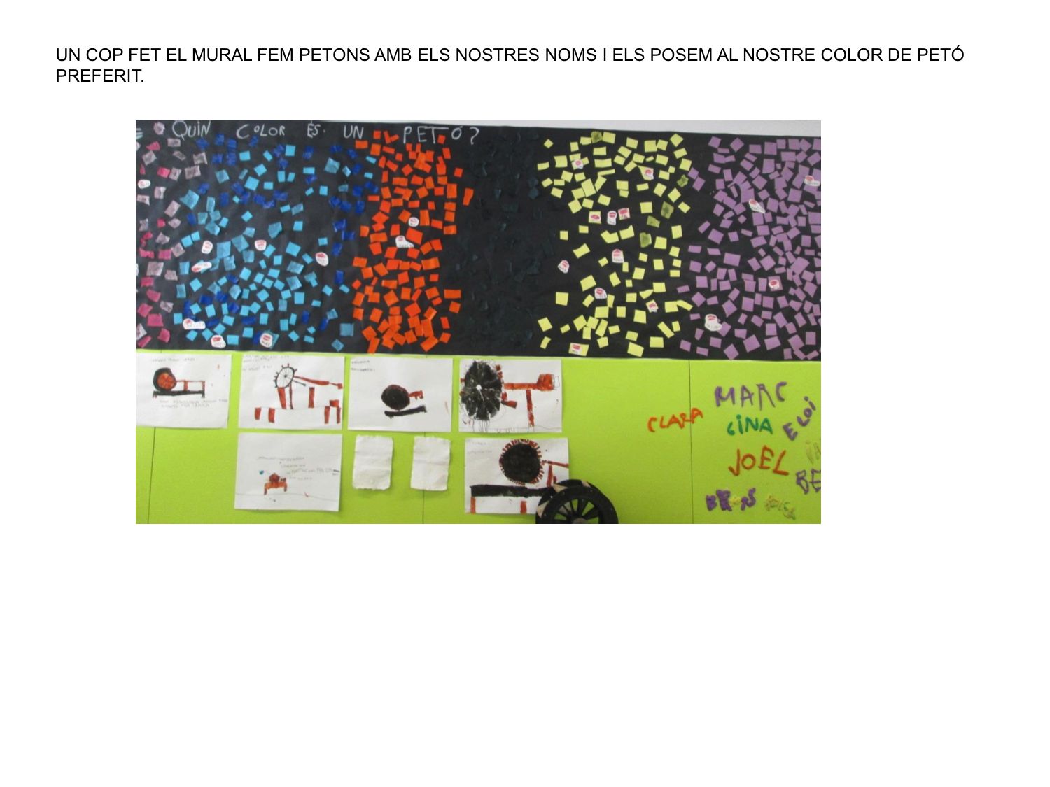 P4 ESCOLA CASTELL D'ÒDENA: DE QUIN COLOR ÉS UN PETÓ?