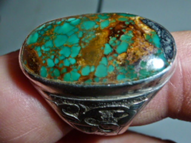 Klik to Open: Batu Akik Pirus Daun - Sept