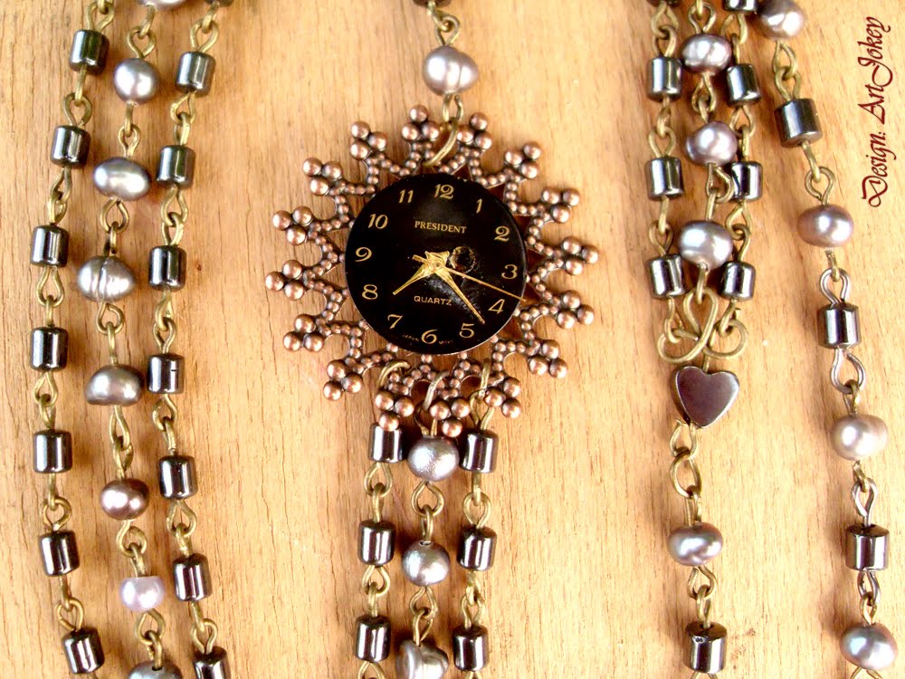 artjokey bijoux box: colier handmade "Time Machine"