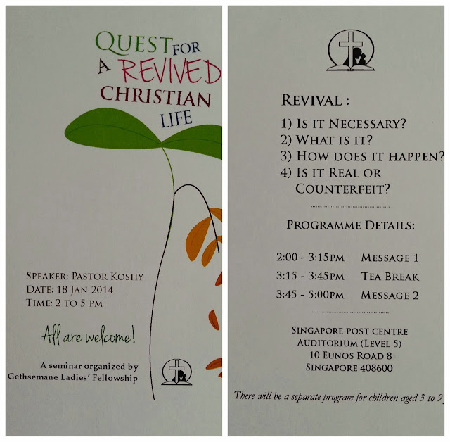 Christian Seminar: Quest for a Revived Christian Life