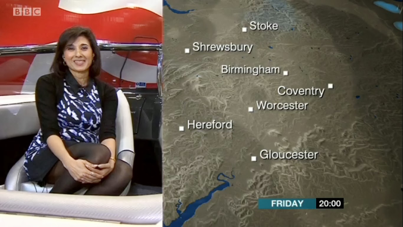UK Regional News Caps: Shefali Oza - BBC Midlands Today Weather