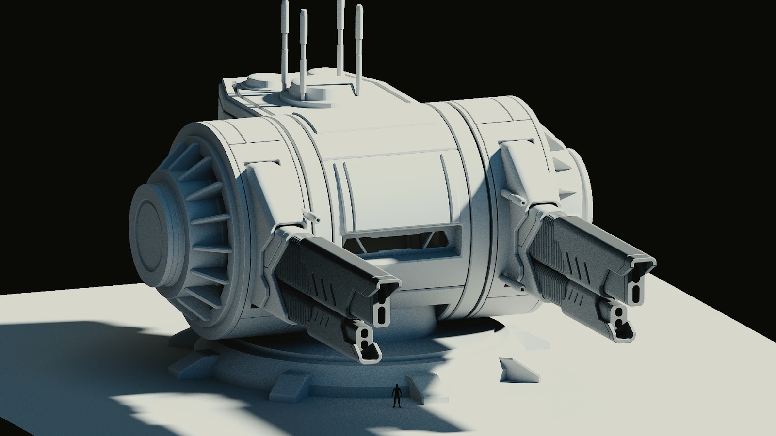 Dan Brown CGI | Sci-fi Art: New Turrets on Palatine Cruisers Make Life ...