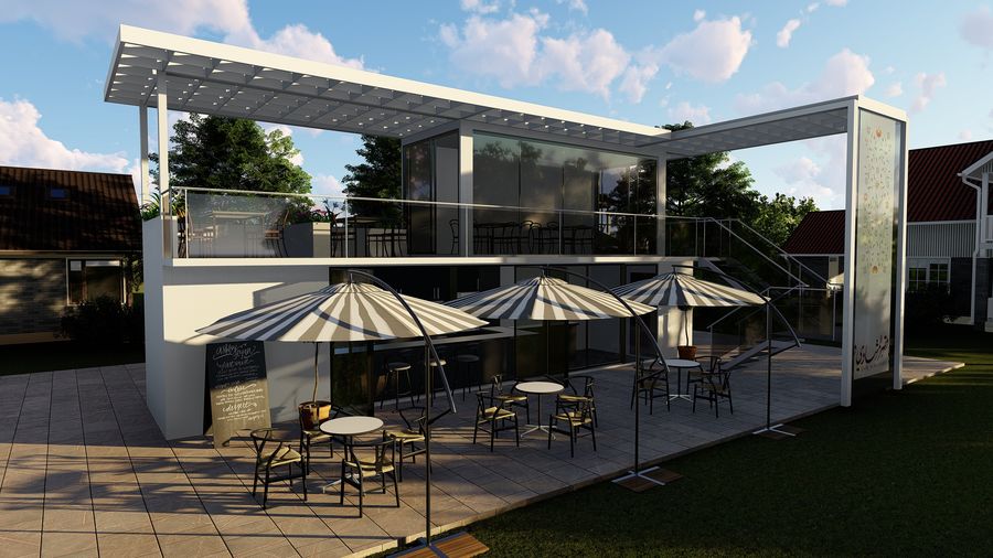 Home and Garden Ideas: 3D Design Rendering -Container Restaurant Make ...