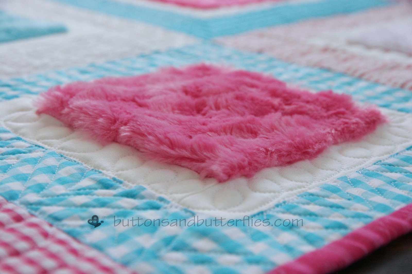 Buttons and Butterflies: Minky Texture {Quilt}