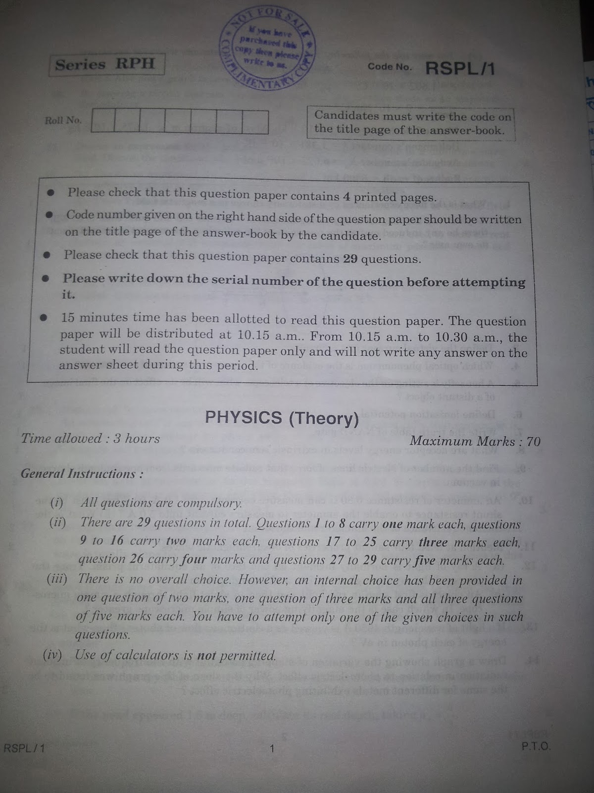scholars institute: PATTERN OF CBSE ANSWER SHEET