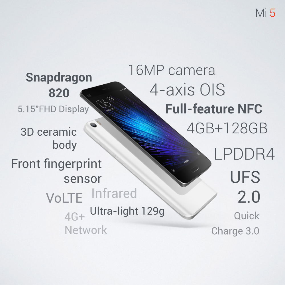 Xiaomi Mi 5 - Unbelievable smartphone of 2016 with 4 GB Ram, 128 GB ...