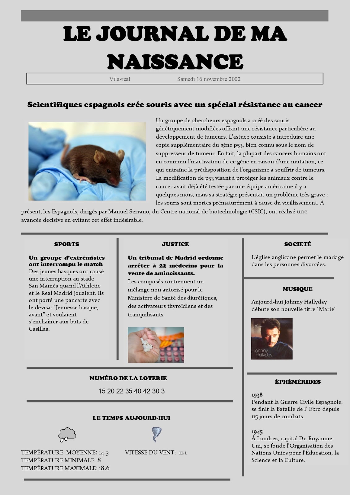 COUP DE FLE: Le journal de ma naissance