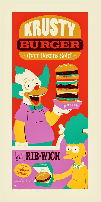 INSIDE THE ROCK POSTER FRAME BLOG: Dave Perillo Krusty Burger Simpsons ...