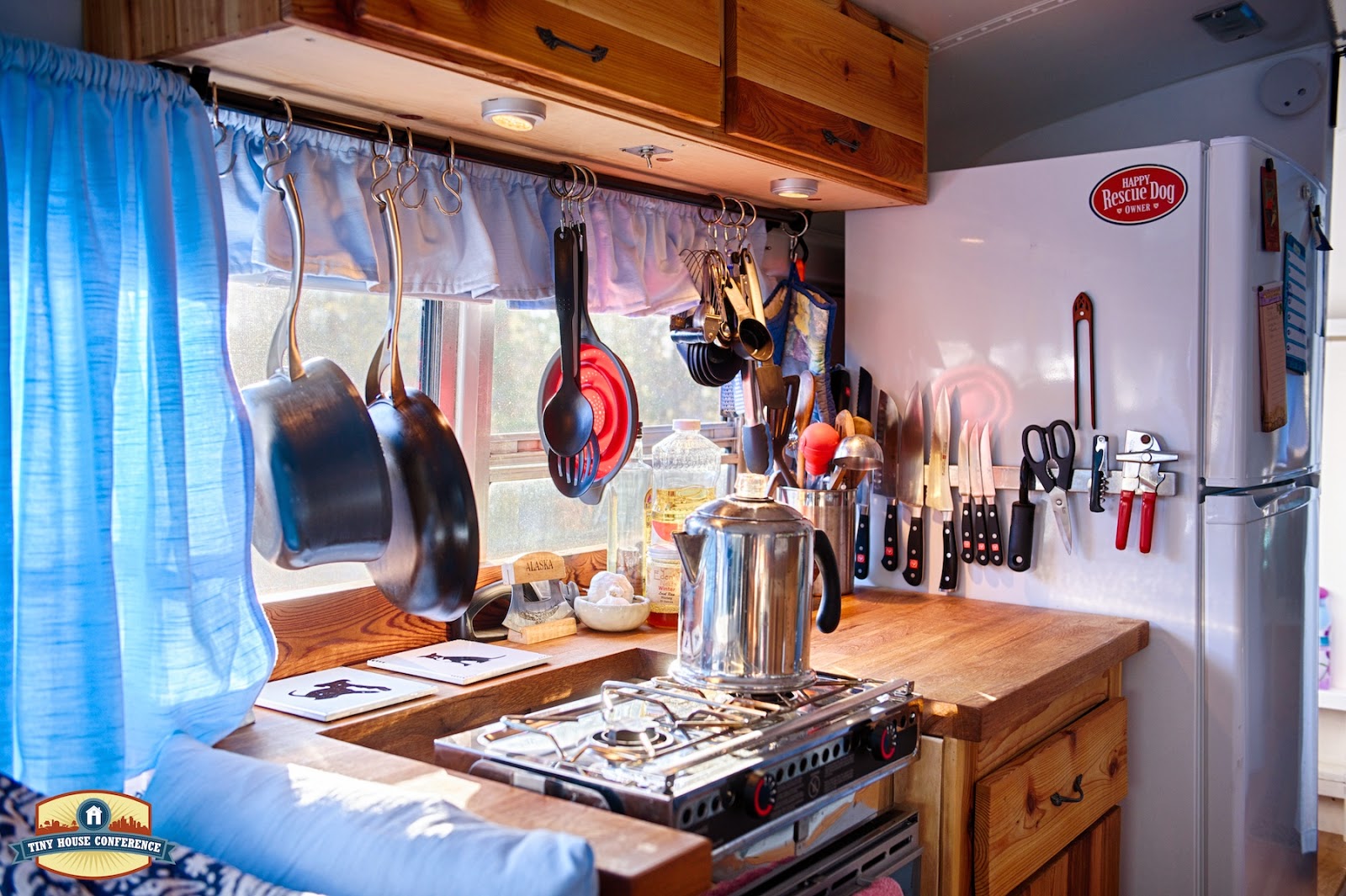 Just Right Bus: Origo 6000 alcohol stove in the Just Right Bus