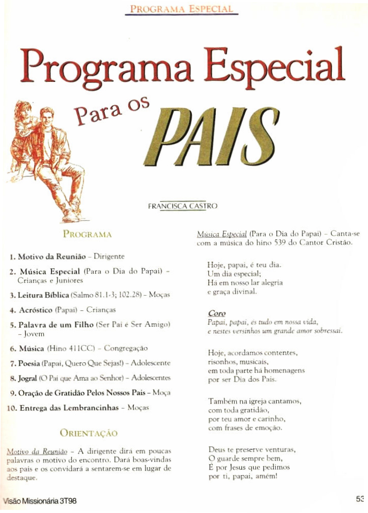 CANTINHO DAS HISTÓRIAS BÍBLICAS: PROGRAMA ESPECIAL PARA O DIA DOS PAIS CANTINHO DAS HISTÓRIAS BÍBLICAS: PROGRAMA ESPECIAL PARA O DIA DOS PAIS