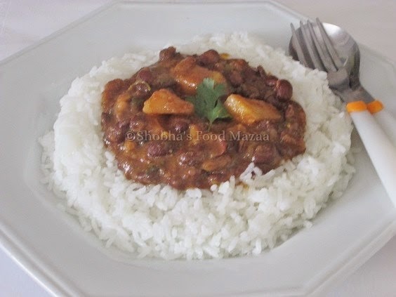 Shobha's Food Mazaa: RAJMA WITH ALOO