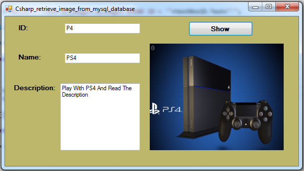 C How To Retrieve Image From Mysql Database Using C C Javaphp Programming Source Code