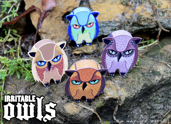 Irritable Owl Paper Toy ~ Paperkraft.net - Free Papercraft, Paper Model ...
