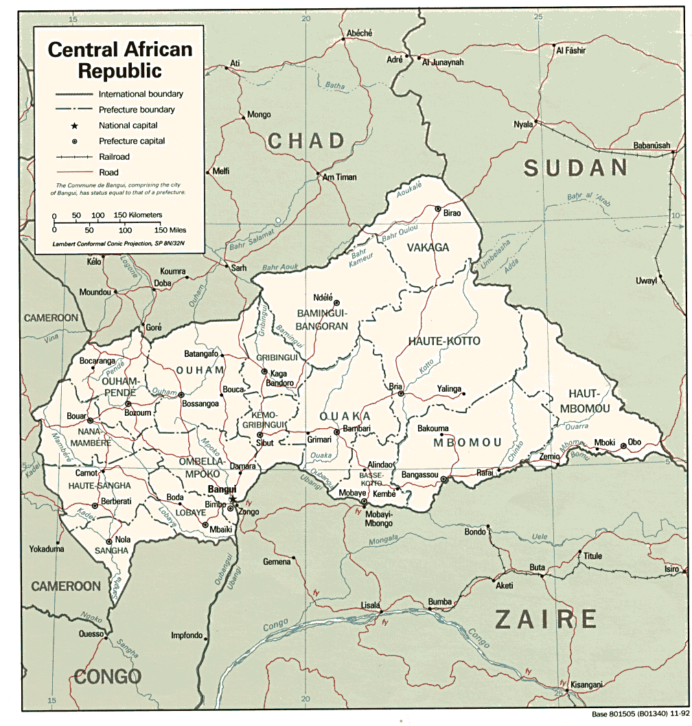 Cartes des République Centrafricaine