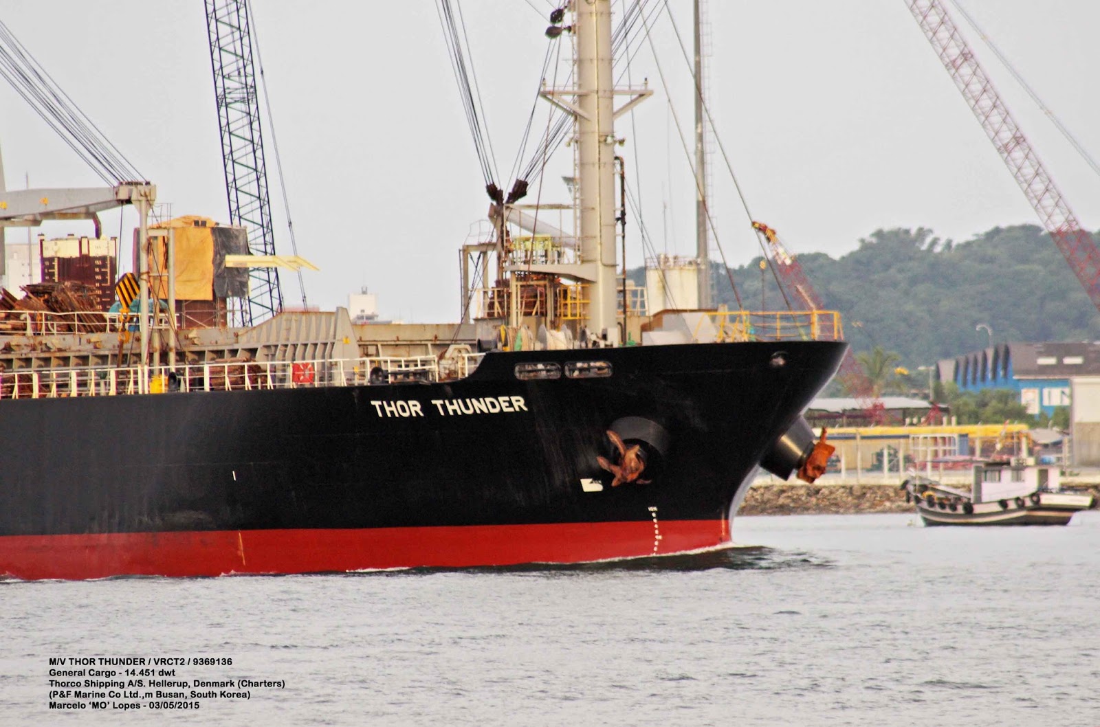 Santos Shiplovers: M/V Thor Thunder / VRCT2 - Leaving Santos