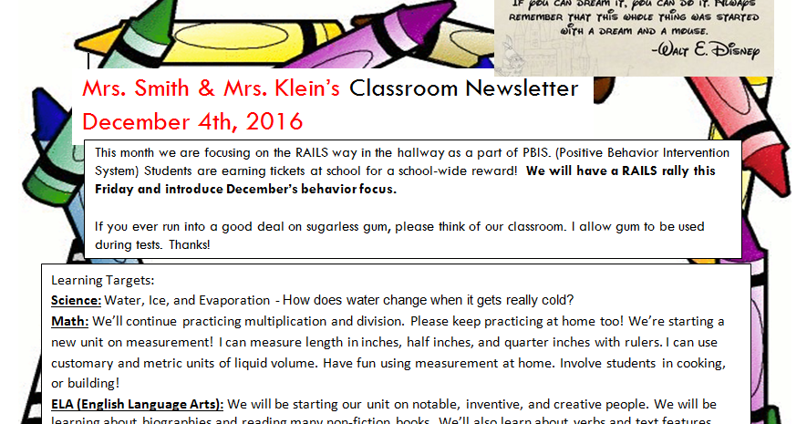 Mrs. Smith's classroom blog: This Week's News