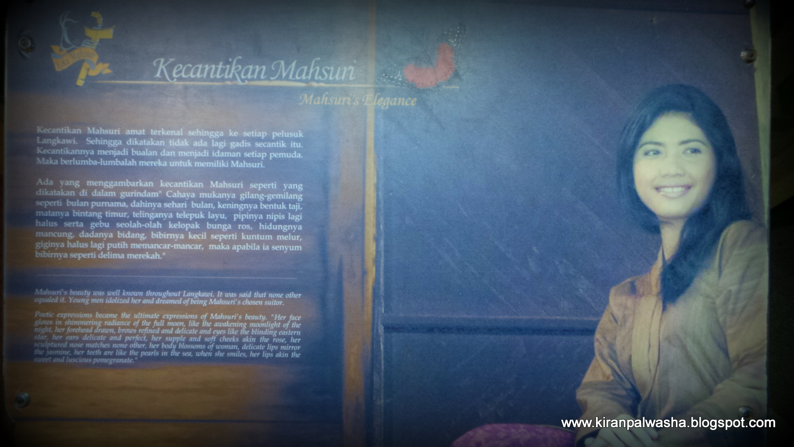 Makham Mahsuri . Legendary story in Langkawi Island.