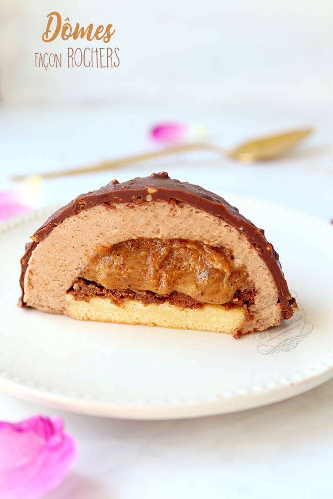 Dôme praliné façon Ferrero Rocher ~ Entremets individuels : Il était ...