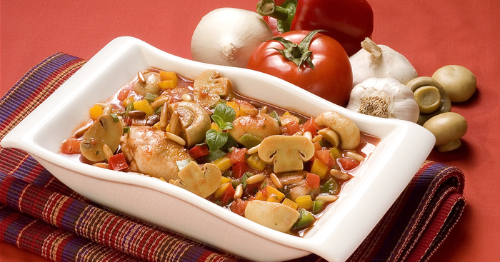 Chicken with Mushrooms Capsicum Recipe | LEBANESE RECIPES