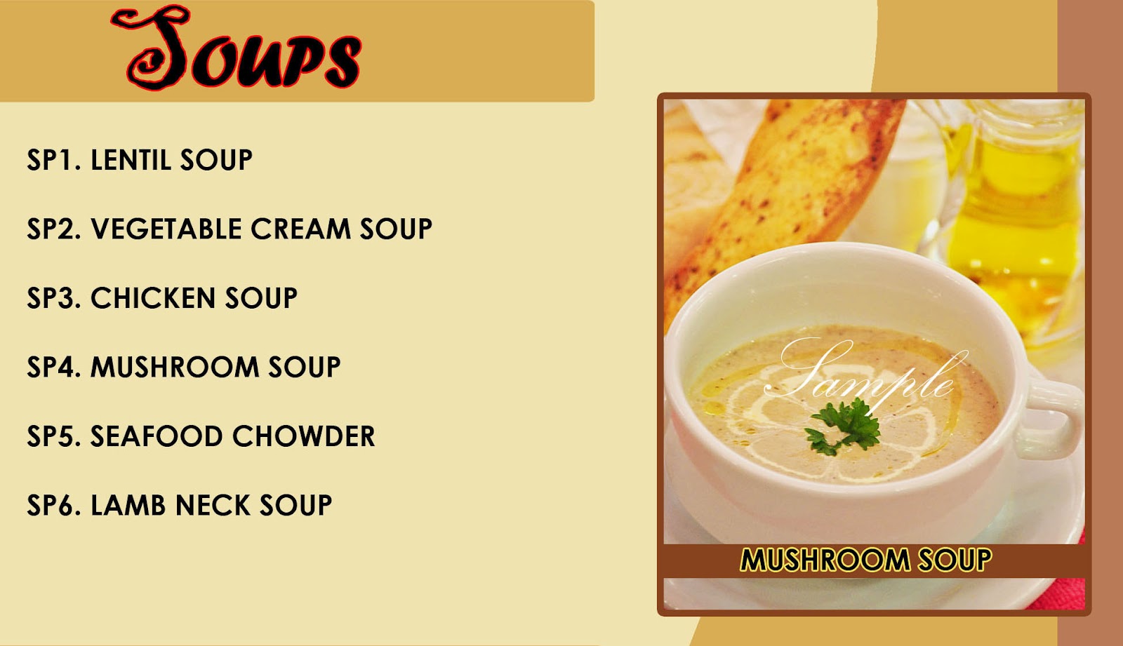 Sultan Hadramawt Restaurant: Menu