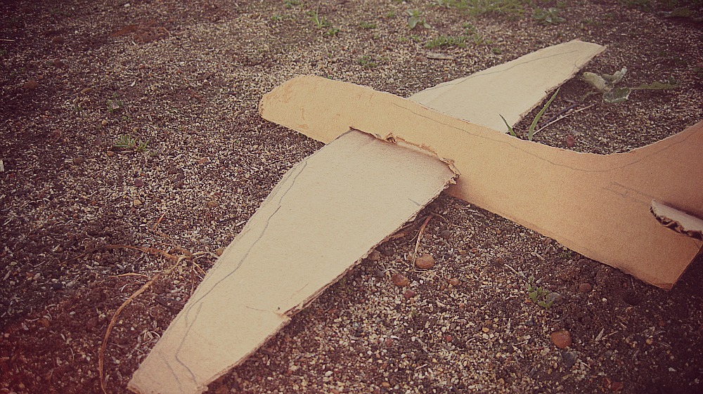 H E L M I Handmade Cardboard Plane H E L M I Handmade Cardboard Plane