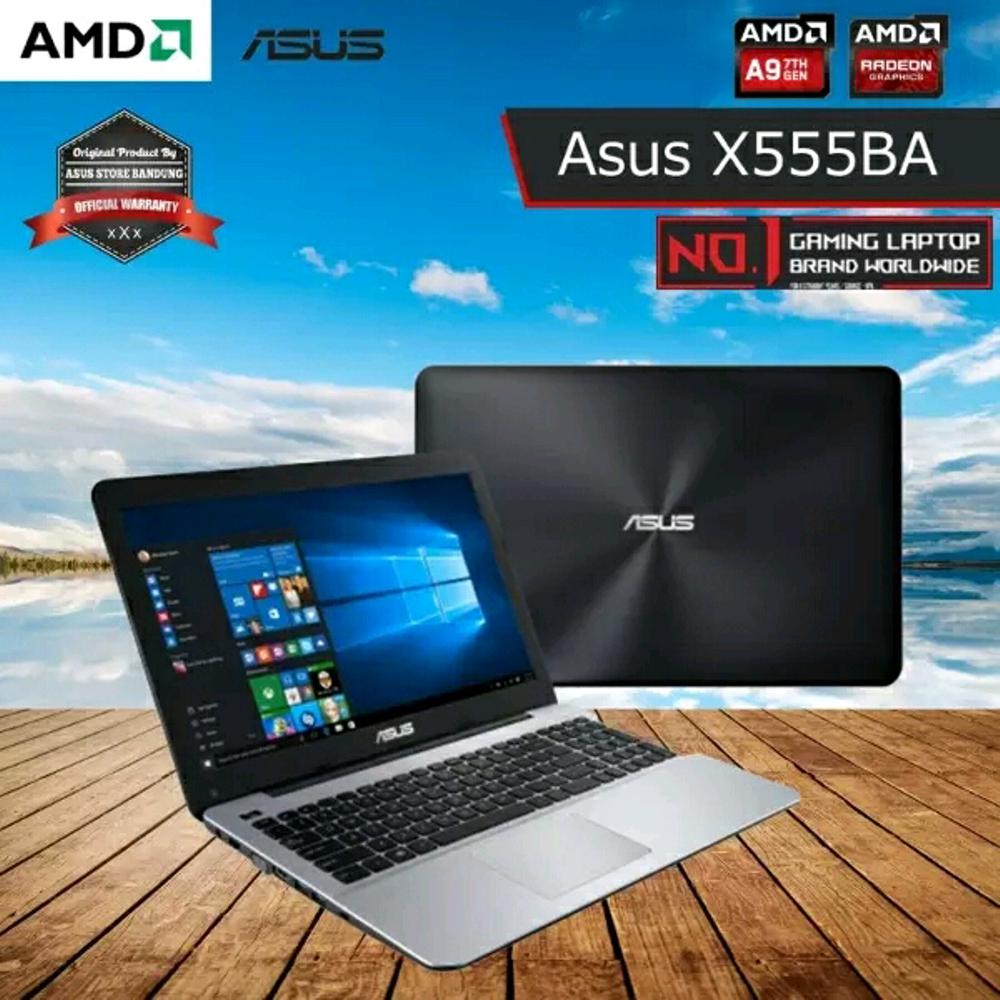 Laptop Gaming & Desain Asus X555BA AMD A9 - 9420 RAM 4GB DDR4 HDD 500GB