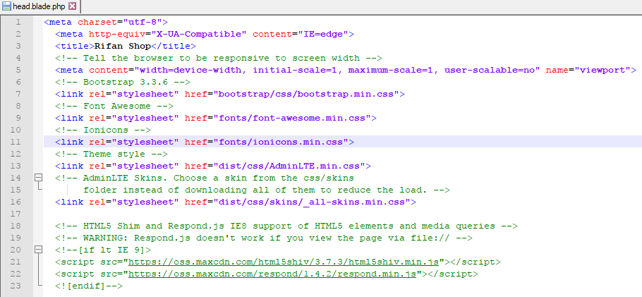 MEMANFAATKAN TEMPLATE BLADE PADA LARAVEL ~ Retsu blog's
