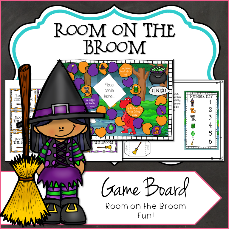 Happy Little Learners: Room on the Broom Board Game