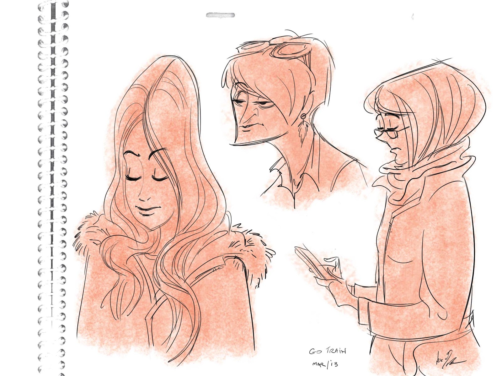 Joe Giampapa: Go Train sketches