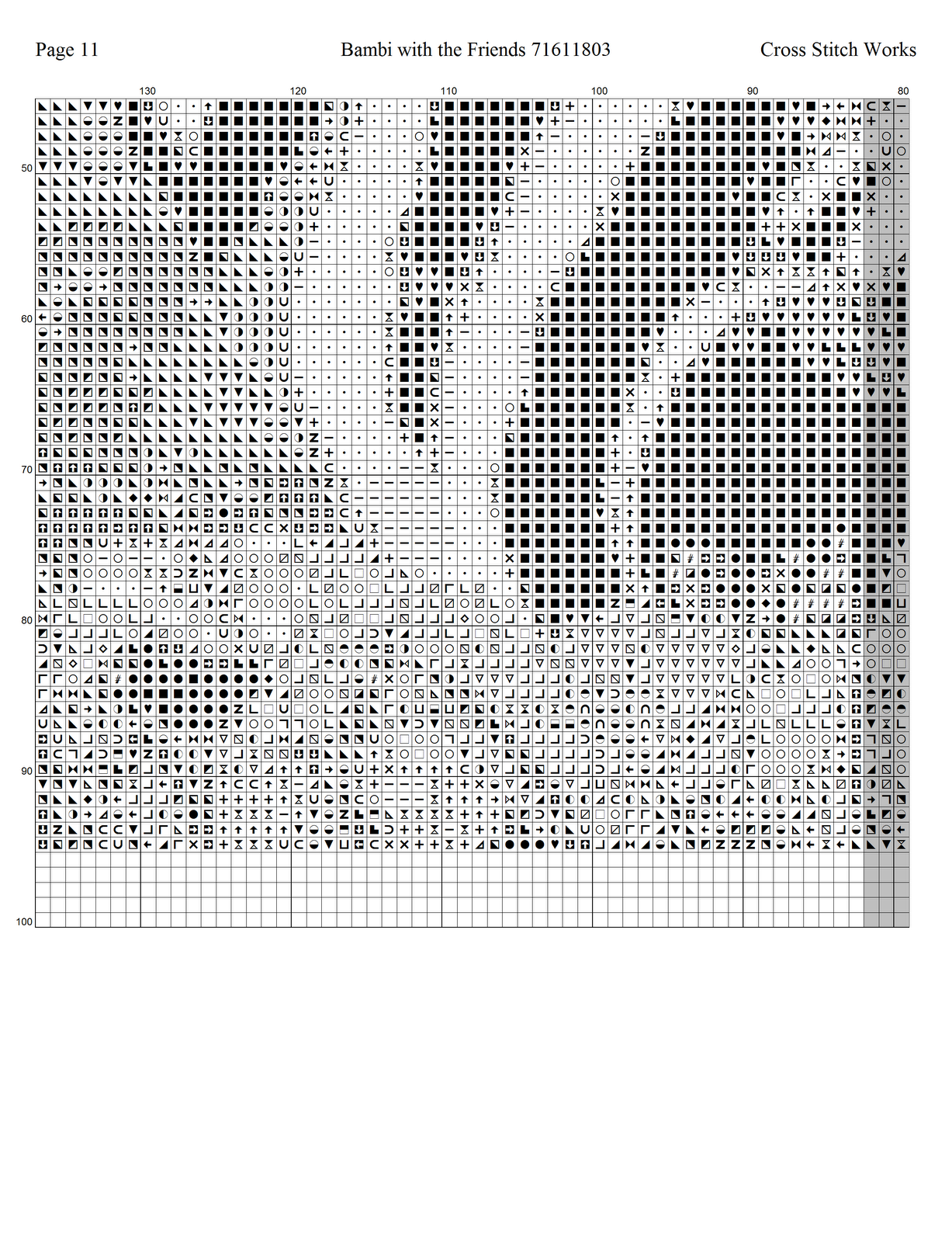 Cross Stitch Works: Bambi with the Friends 71611803 Free Cross Stitch ...