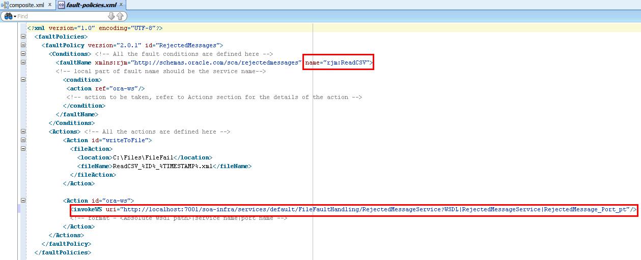 Oracle Fusion Middleware Fault Handling In File Adapter For Csv And Xml Files In Soa 11g