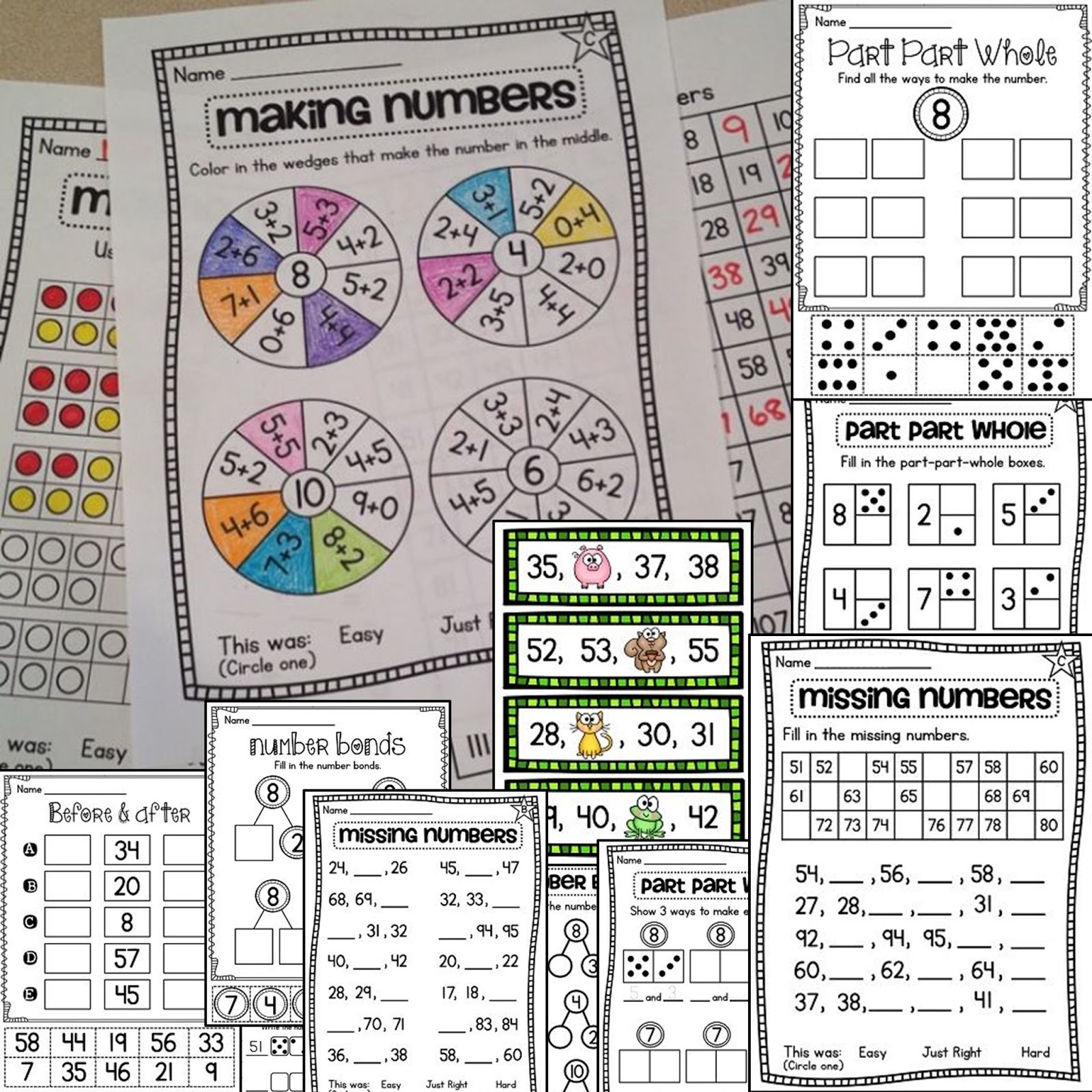 Miss Giraffe's Class: First Grade Math Ideas for the Entire Year!