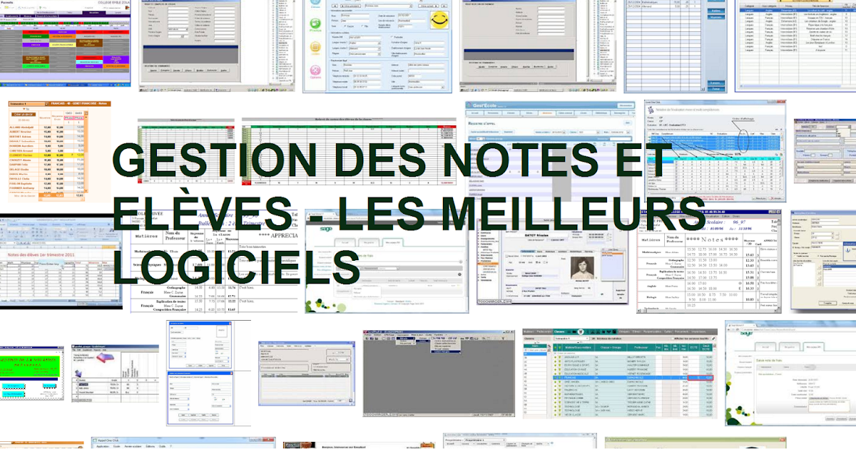 تربية رقمية: GESTION DES NOTES ET ELÈVES - LES MEILLEURS LOGICIELS