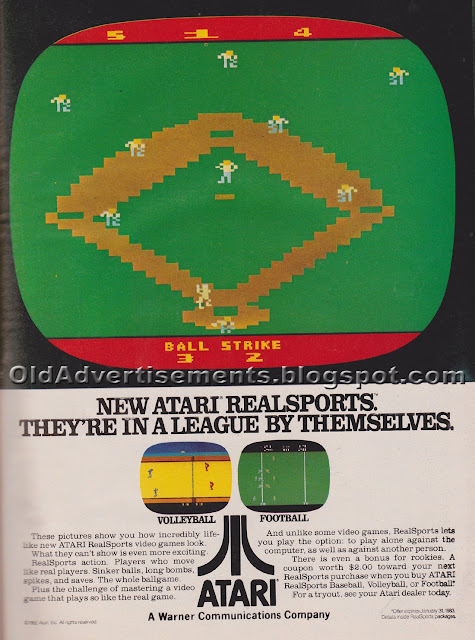 Vintage Advertisements: 1982 Atari "RealSports" Baseball vintage ...
