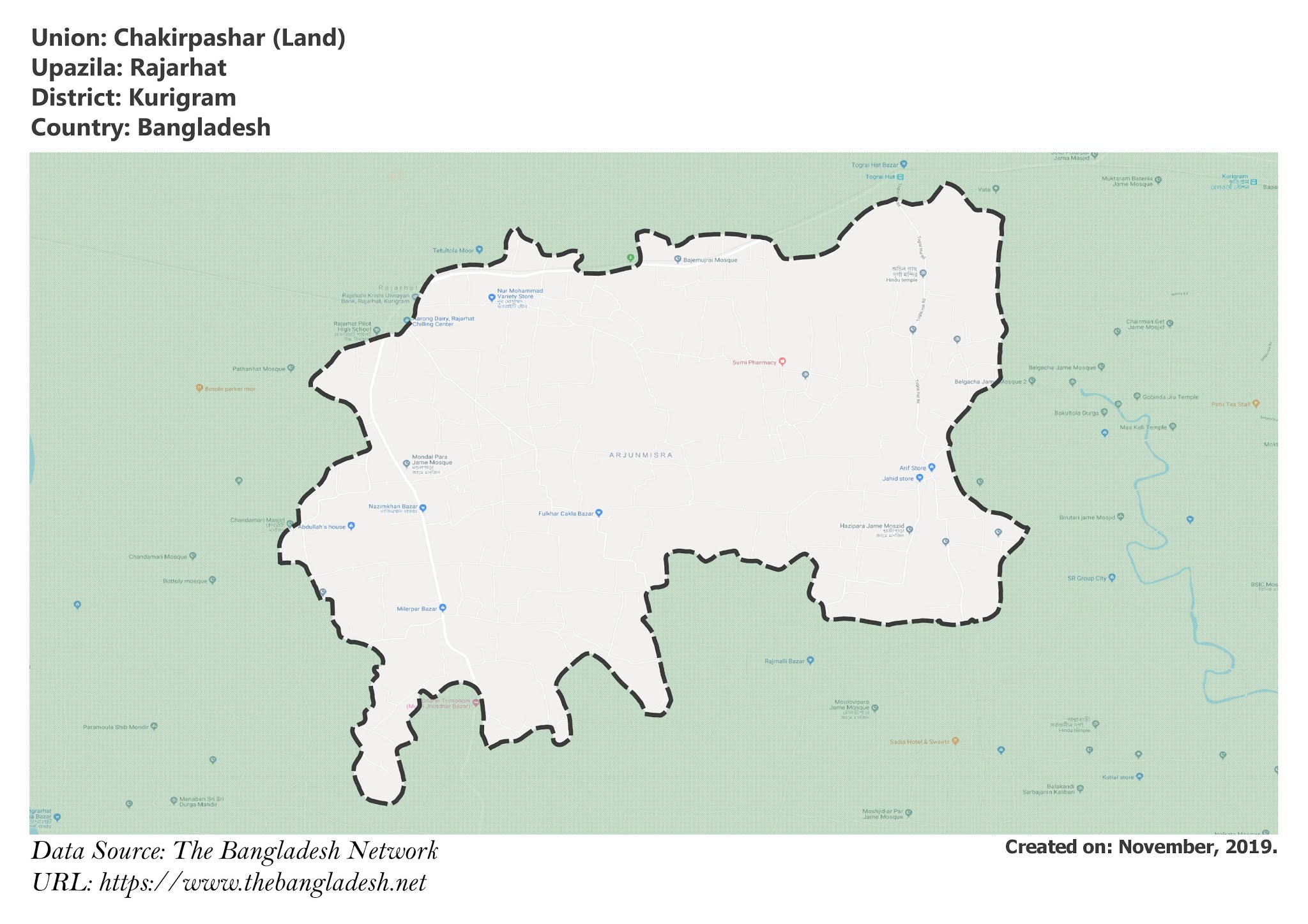 Chakirpashar Union, Kurigram