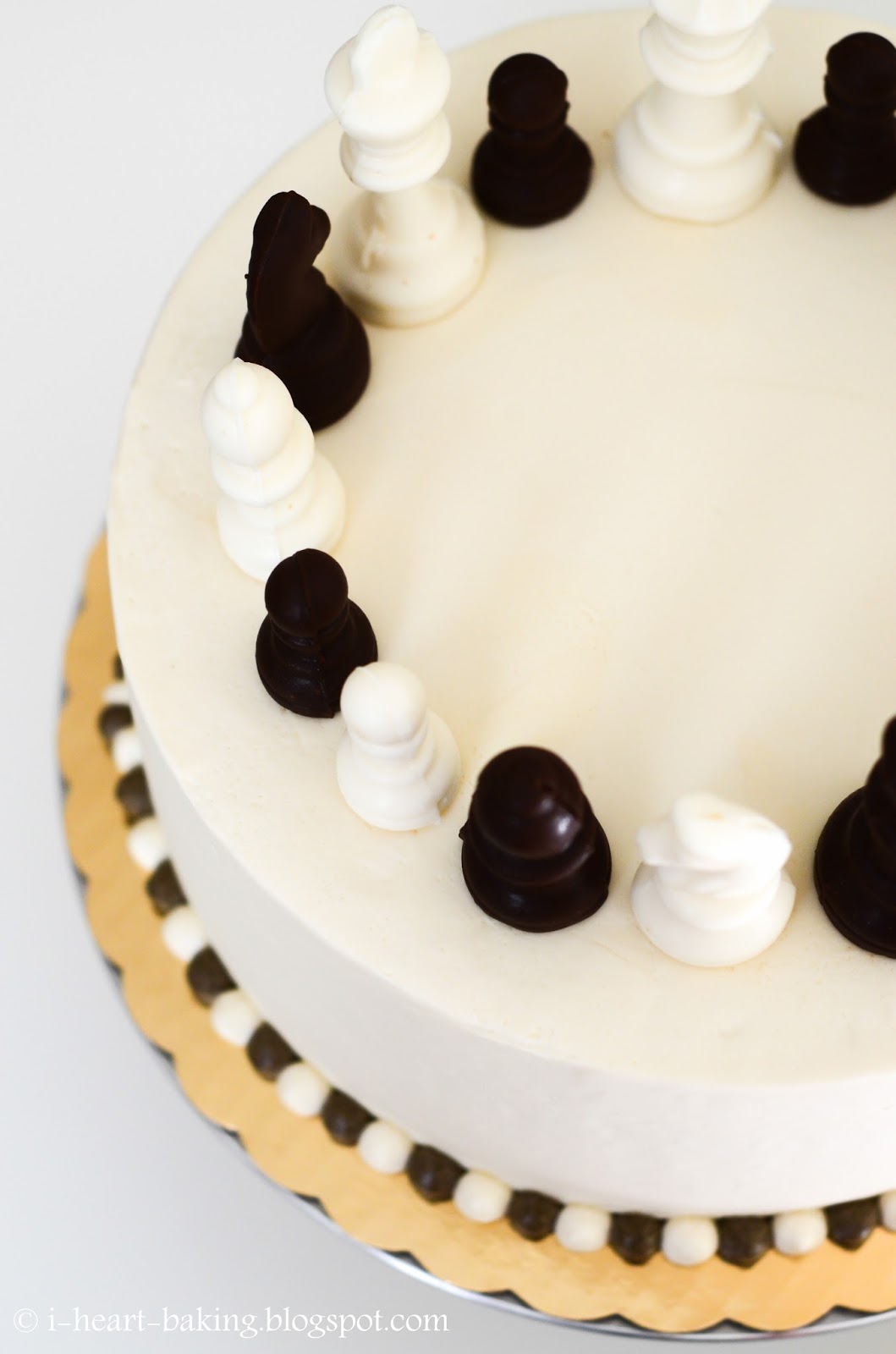 i heart baking!: chess cake with handmade chocolate chess pieces