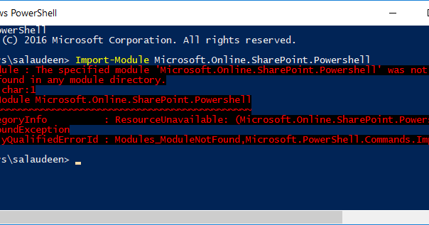 Import Module The Specified Module Microsoft Online SharePoint import-module-the-specified-module-microsoft-online-sharepoint