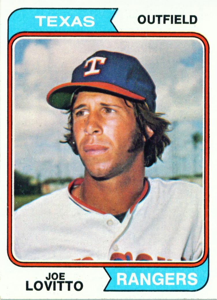 Texas Rangers Cards: 1974 Topps - Joe Lovitto.