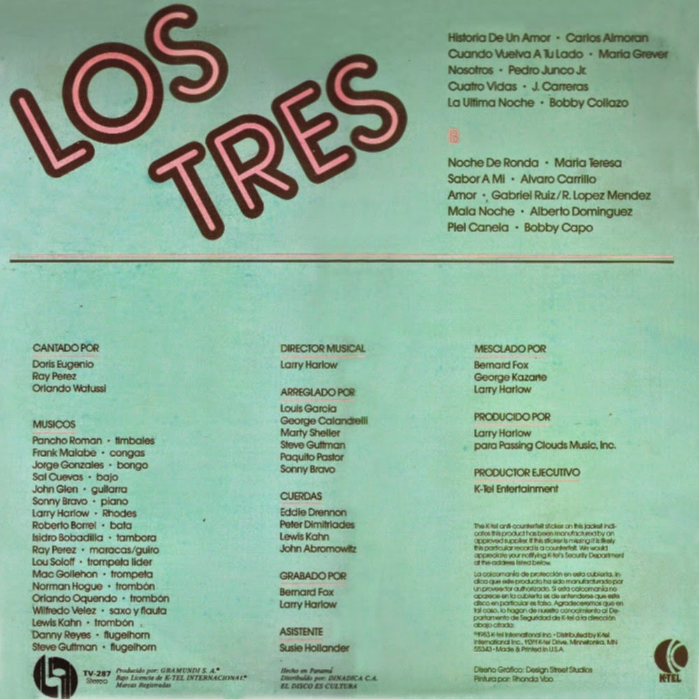 Fabianita's Musik: 1983-Los Tres (Doris Eugenio, Ray Pérez y Orlando ...