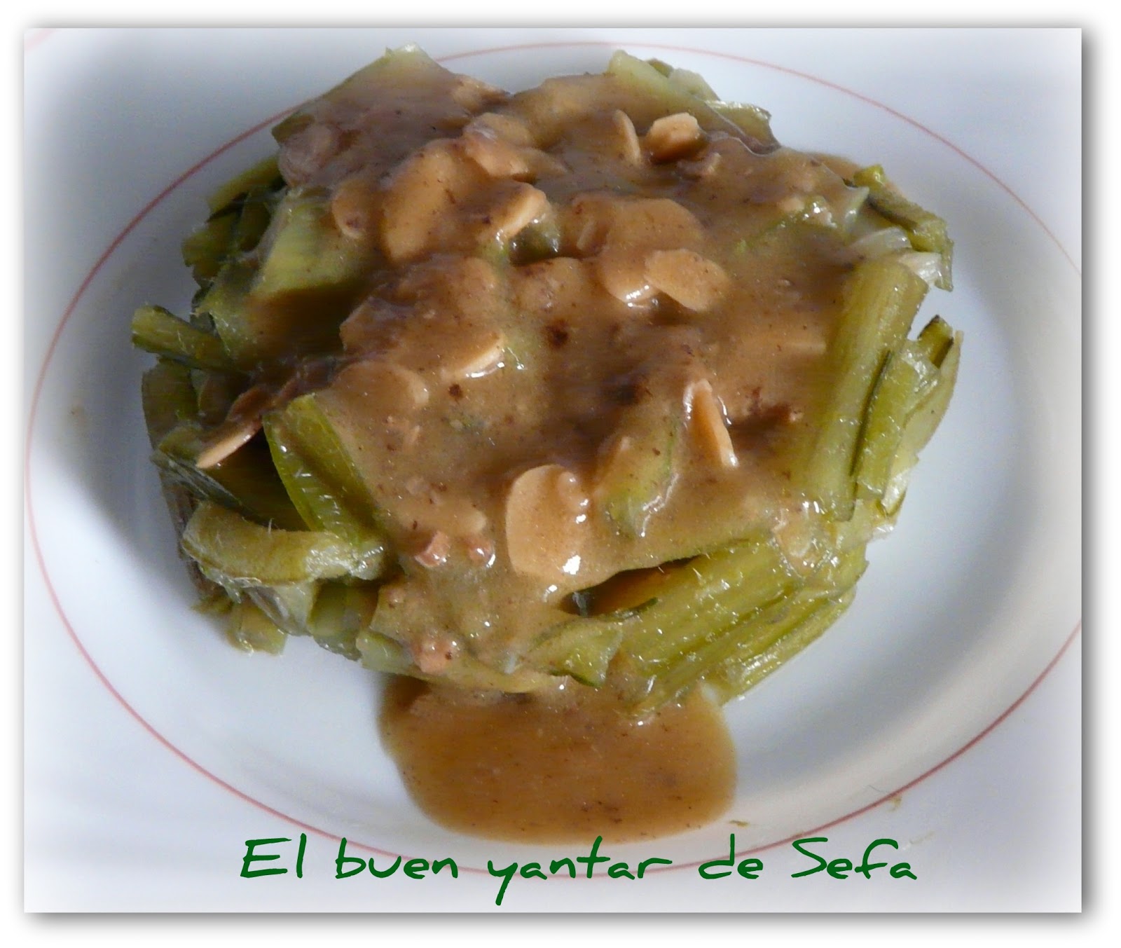 El buen yantar de Sefa: BORRAJA CON SALSA DE ALMENDRAS