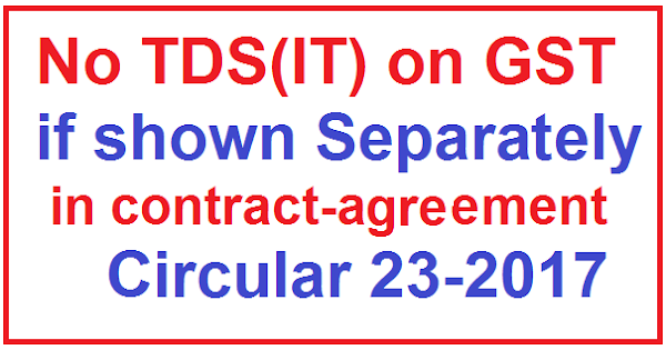 NO TDS ON GST UNDER INCOME TAX IF SHOWN SEPARATELY | SIMPLE TAX INDIA