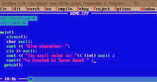 C Programming Program To Display Ascii Code