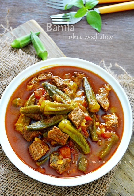 Ilham Dapur: Bamia (Arabic Okra Beef Stew)