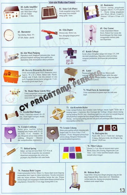 Aneka Peralatan IPA & Laboratorium (Fisika, Biologi, Kimia, Dll ...