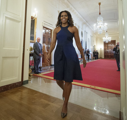 Michelle Obama chose a dress by Ukrainian designer Natalia Koval.