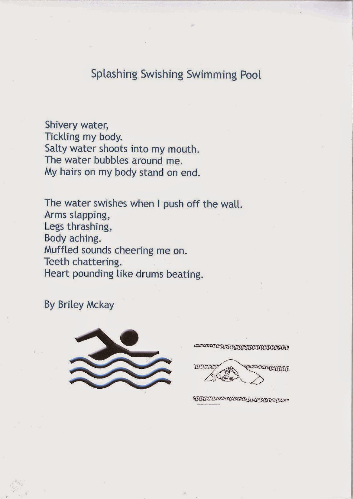 Makarewa School Room One: Swimming Poems