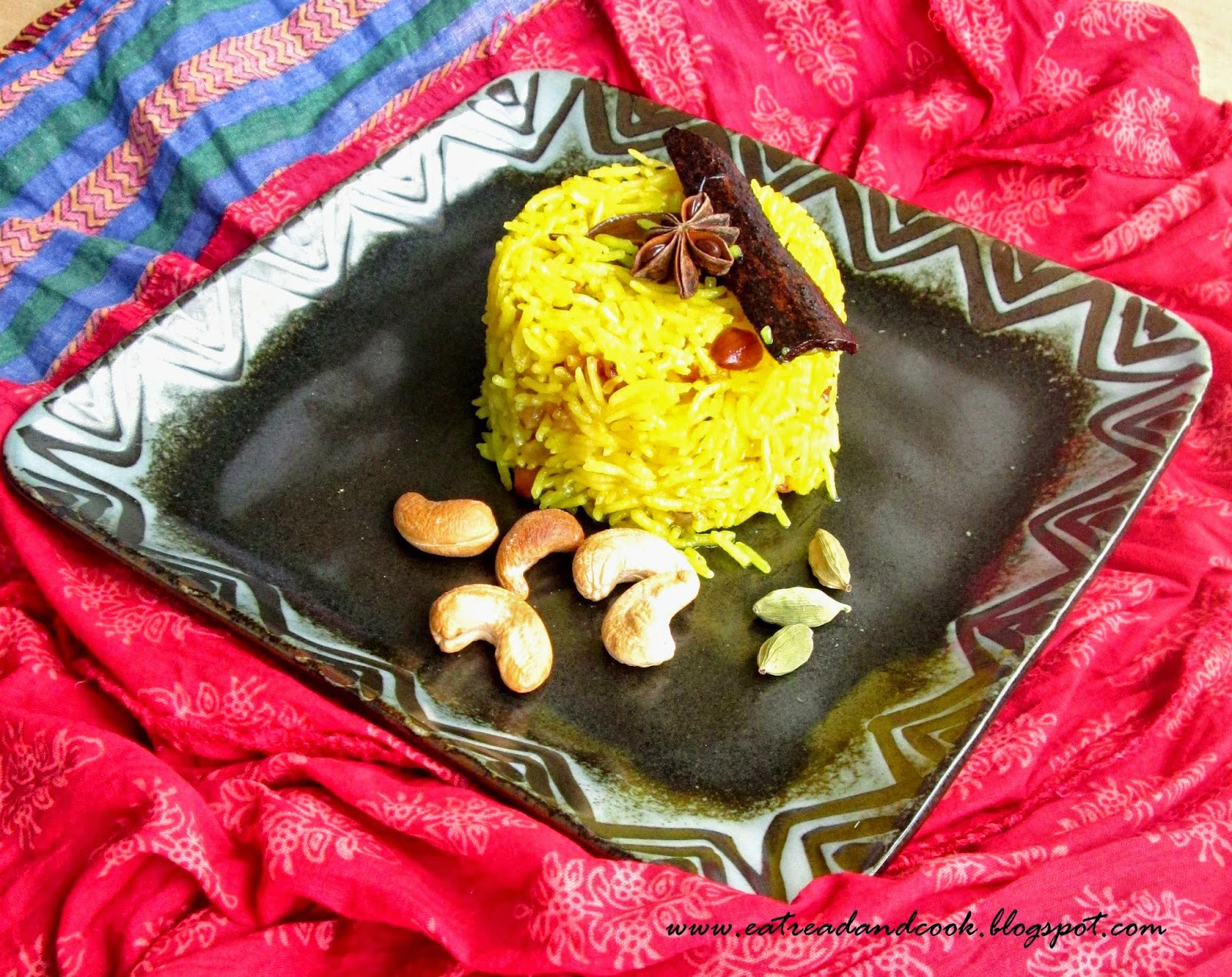 Basanti Pulao / Bengali Style Sweet Yellow Pulao