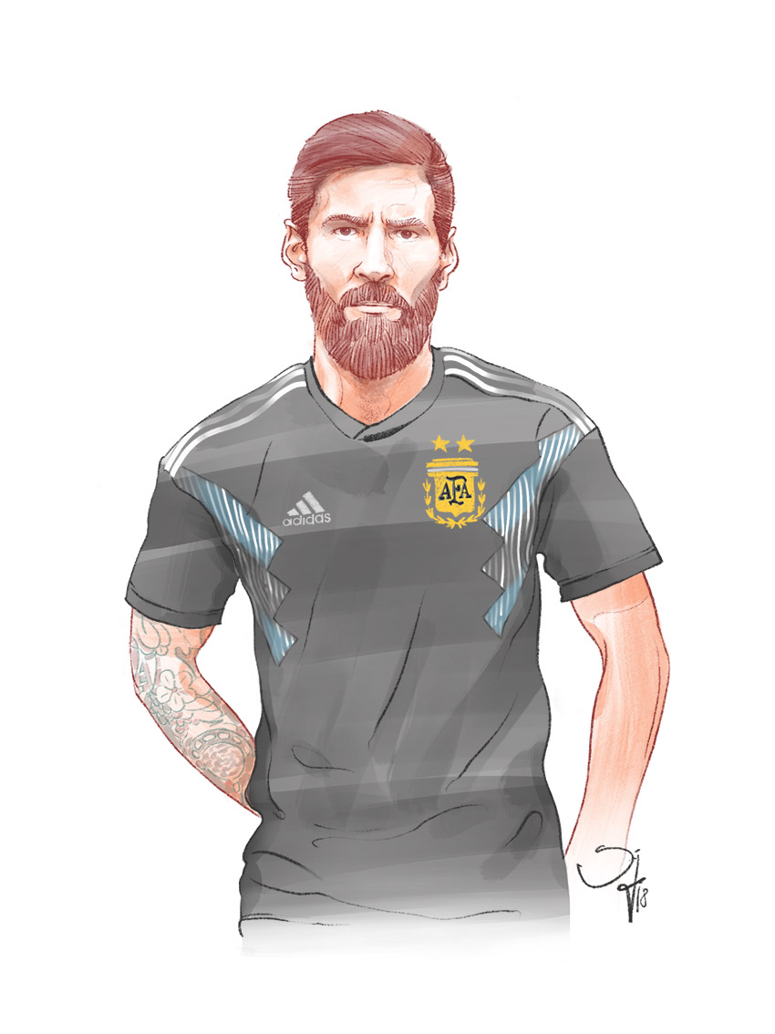 Ilustración de Lionel Messi
